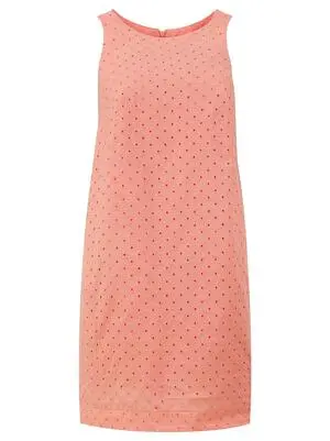 CONQUISTA Embroidered Cotton Dress With Pockets - Rose Gold