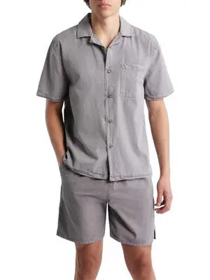 ALEX CRANE Air Cotton Camp Shirt - Silver