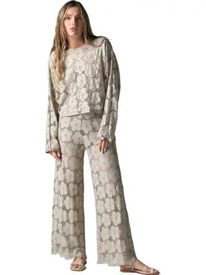 JBQ Dean Pant In Blossom Sequin - Champagne