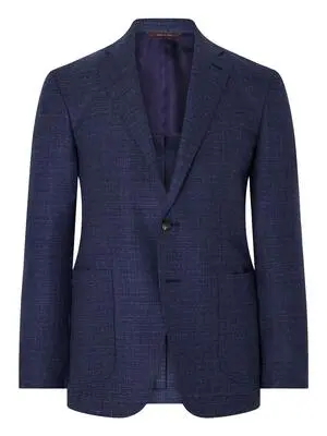Canali Kei Wool Suit Jacket - Blue