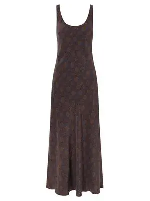 Matteau Printed Silk-crepe Maxi Dress - Brown
