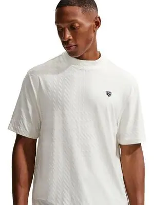 Nike Tartan Mock Neck Dri-fit Golf Top - White