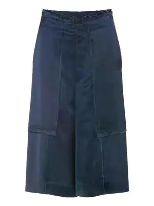 MAISON MARGIELA Paneled Shorts With Frayed Edges - Blue