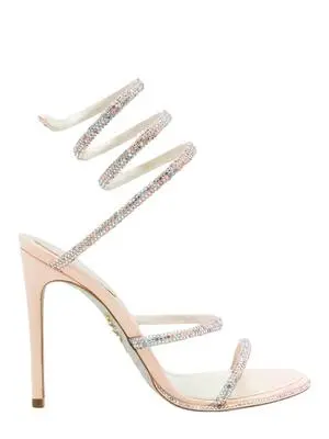 Rene Caovilla René Caovilla Cleo Crystal Embellished Sandals Neutrals