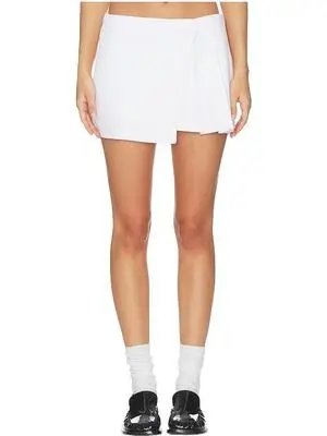 Alexander Wang Pleated Wrap Mini Skirt - Vintage White