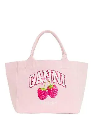 GANNI Medium Trapeze Shopper Bag - Egret
