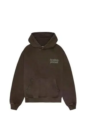 BROKEN PLANET Washed-effect Hoodie - Brown