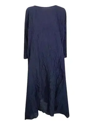 DANIELA GREGIS Crinkled Linen Dress - Blue