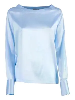 MAZZARELLI Satin Finish Blouse - Blue