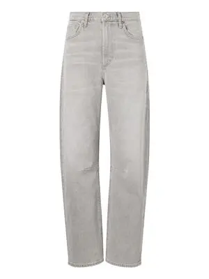 Citizens Of Humanity Miro Mid-rise Barrel-leg Jeans - Gray