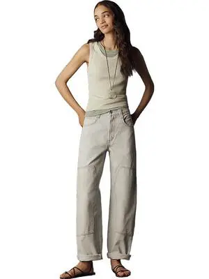 AGOLDE Laria Pieced High-rise Wide-leg Jeans - Process