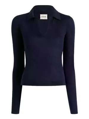 KHAITE KHAITE Mikel Silk Knit Polo