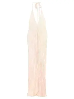 RAME Plissé Halterneck Dress - Neutrals