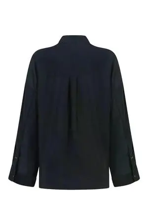NINE:INTHE:MORNING Long-sleeve Shirt With Chest Pocket - Blue