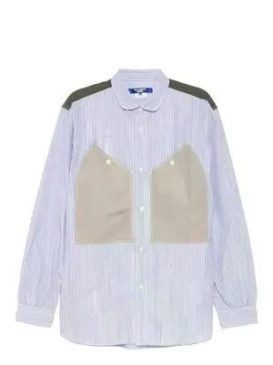 Junya Watanabe Striped Panelled Shirt - Blue