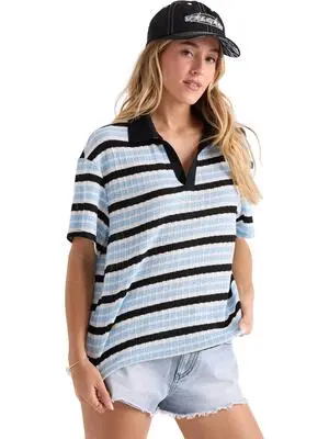 Volcom Coco Ho Rugby Top - Blue Wave