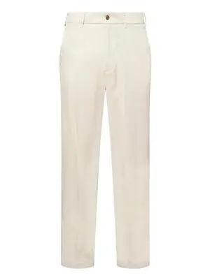 Dunhill Stretch Tailored Cotton Chino Trousers - Stone