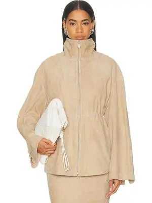 Nour Hammour Passage Suede Jacket - Creme