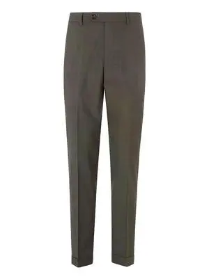 BERWICH Tailored Pressed Crease Trousers - Brown