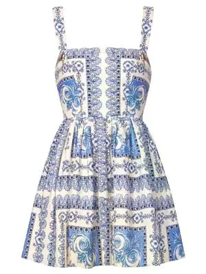 Cara Cara Micaela Printed Mini Dress - Blue