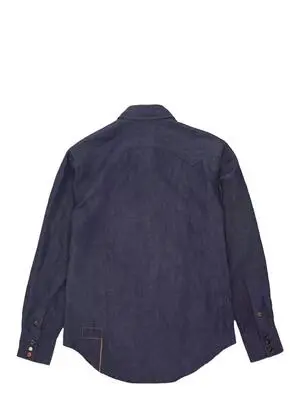 FORTELA Smith Heavy-chambray Shirt - Blue