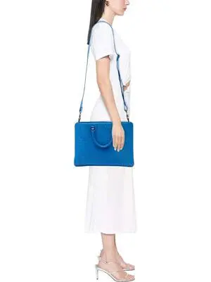 Bottega Veneta Intrecciato Nappa Leather Briefcase Business Bag - Blue