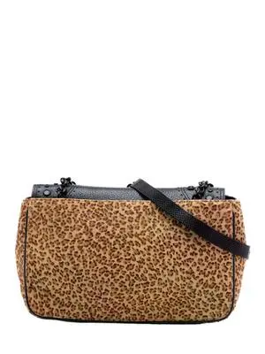 Bottega Veneta Leopard Print Pony Hair Shoulder Bag - Brown