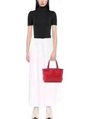 Gucci Diamante Leather Craft Tote Bag - Red