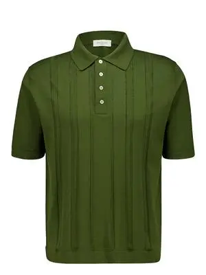 PIACENZA CASHMERE 1733 Forest Cotton Polo Shirt - Green