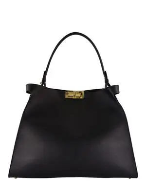 Fendi Large Leather Bag - Black