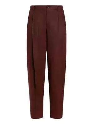 Dolce & Gabbana Linen Canvas Trousers - Red