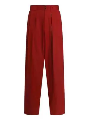 Dolce & Gabbana Stretch Cotton Gabardine Trousers - Red