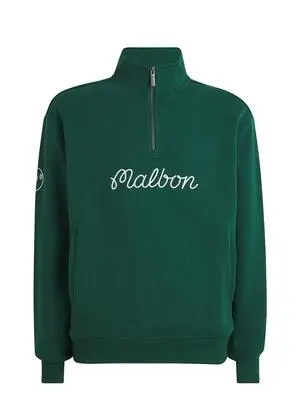 MALBON Collegiate Quarter-zip Sweatshirt - Green