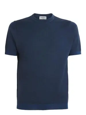 John Smedley Merino Wool Roderick T-shirt - Blue