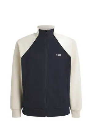 BOSS Cotton-blend Zip-up Sweatshirt - Blue
