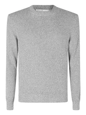 GRAN SASSO Marl Knit Crew Neck Sweater - Grey