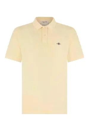 Gant Logo-embroidered Cotton Polo Shirt - Yellow