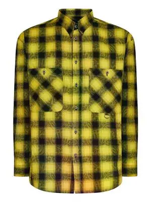 John Richmond Chest-pocket Checked Shirt - Yellow