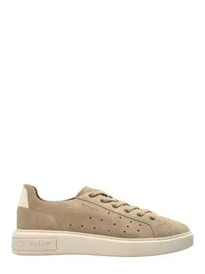 Bally Lift Perforated Suede Sneakers - Neutrals