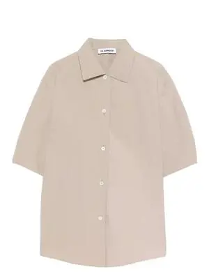 JIL SANDER Jil Sander Khaki Beige Cotton Boxy Fit Shirt Neutrals