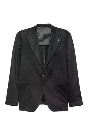 Tagliatore Single-breasted Notched-lapel Blazer - Grey