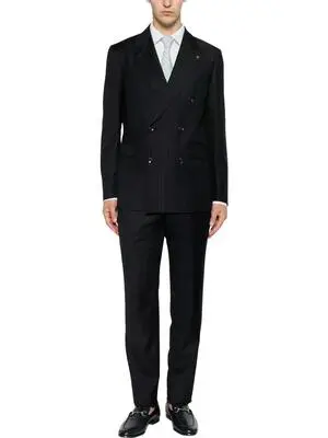 Tagliatore Pinstripe Double-breasted Suit - Blue
