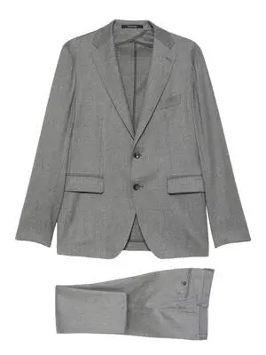Tagliatore Single-breasted Notched-lapel Suit - Grey
