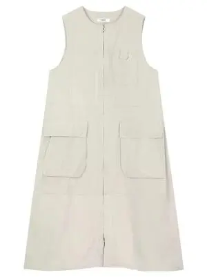 STUDIO TOMBOY Zip-up Cargo Pocket Dress - Neutrals