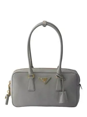 Prada Saffiano Leather Top Handle Bag - Grey