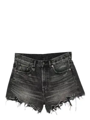 R13 Distressed Frayed-edge Shorts - Grey