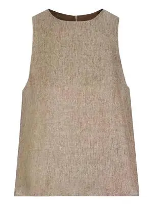 Emporio Armani Sleeveless Textured Top - Neutrals