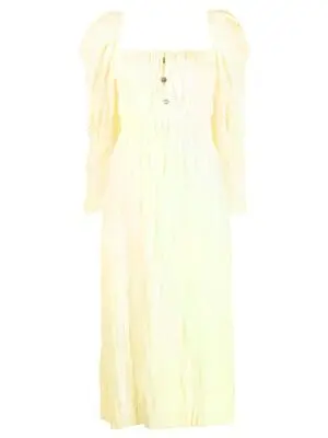 REJINA PYO Nora Puff-sleeve Midi Dress - Yellow