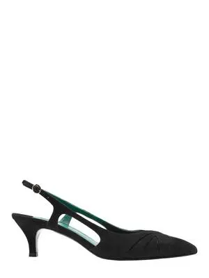 FLORRIE Maude 50mm Slingback Suede Pumps - Black
