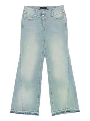 LUISA CERANO Panelled Jeans With Frayed Edges - Blue